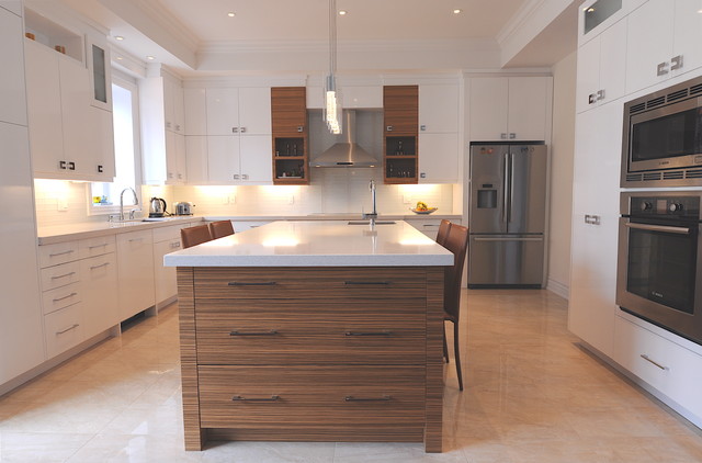 Zebrano High Gloss - Modern - Kitchen - Toronto - by Element Kitchens | Houzz