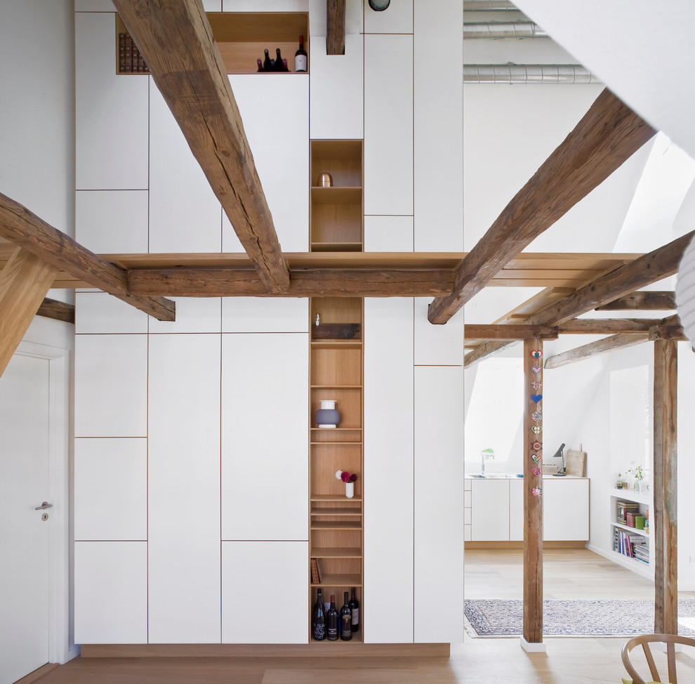 A scandinavian, horisontal carpenter kitchen in to floors ...