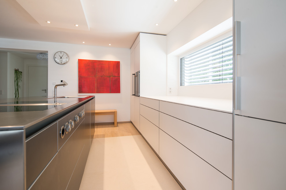 | bulthaup | b3 | alu grau | laminat alpinweiß | edelstahl ...