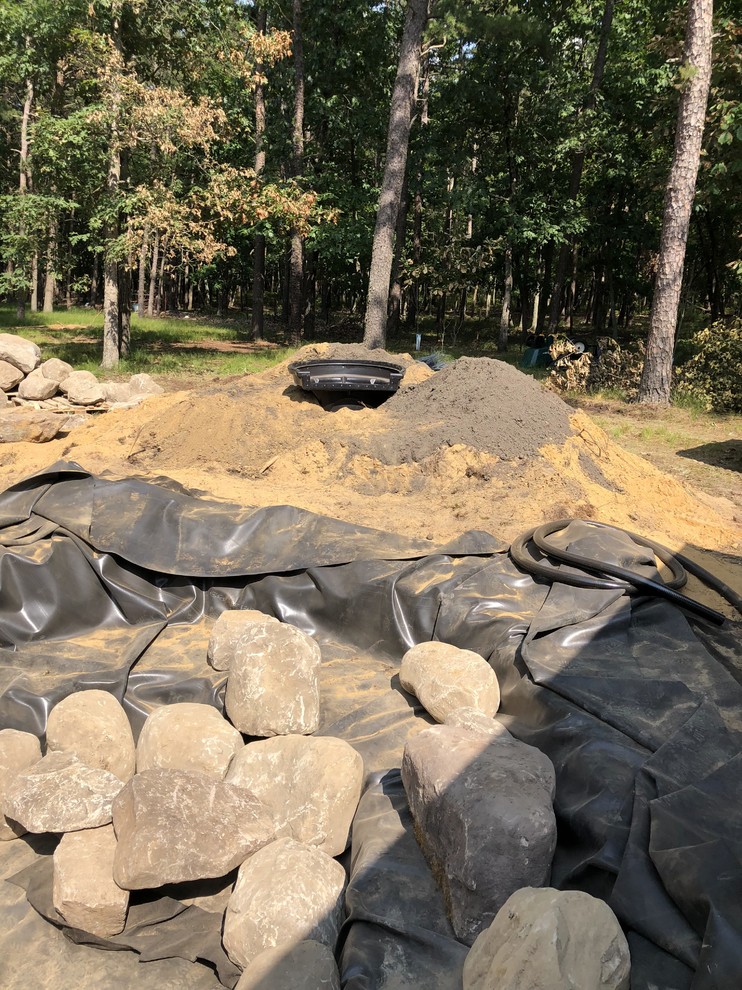 13'x20' Pond with Three-Tier Waterfall and Natural Stone Patio ...