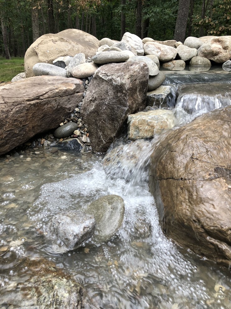 13'x20' Pond with Three-Tier Waterfall and Natural Stone Patio ...
