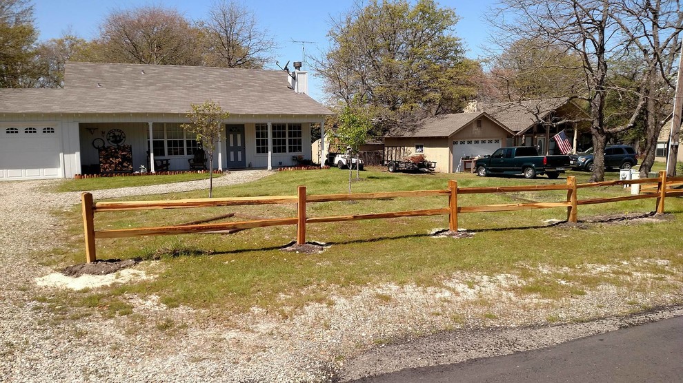 2 Rail Split Rail Fence - Mr Baldwin - Farmhouse - Landscape - Austin ...