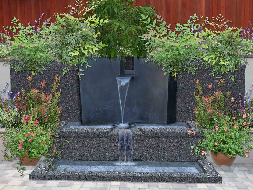 3D Water Feature Patio - Waterfall Walls - After Image 3 - Traditional ...