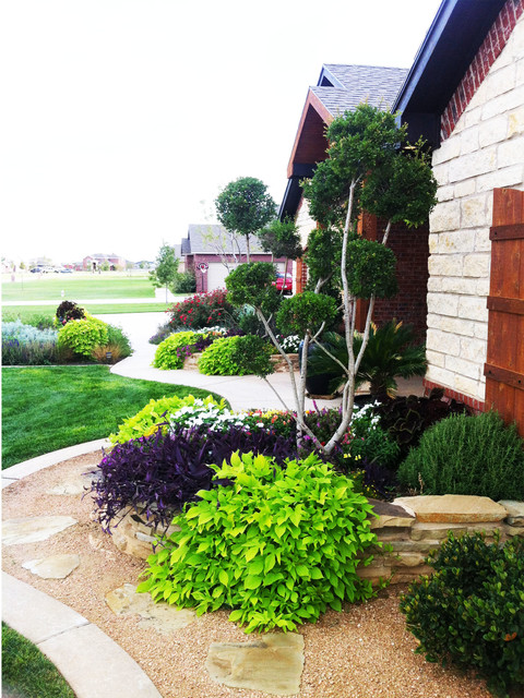 A_ Lubbock Landscape Design, Dirt to Lush - Traditional - Garden ...