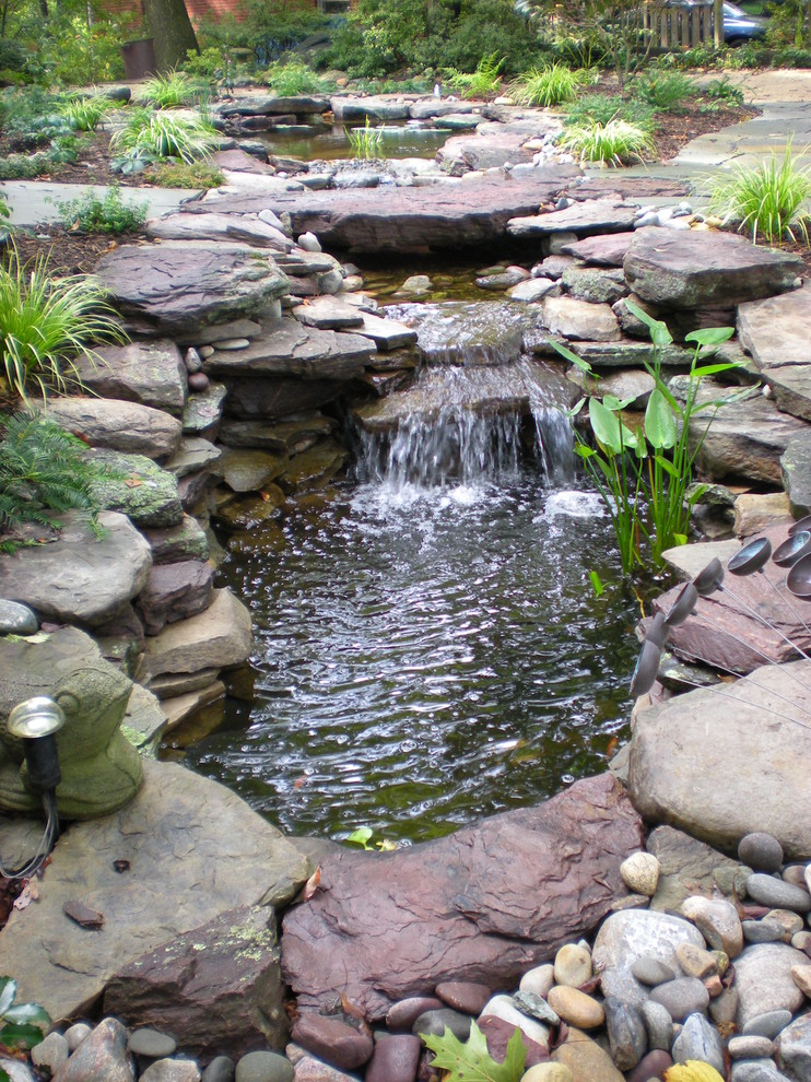A Pond for the Front Entry - Eclectic - Landscape - DC Metro - by Mary ...
