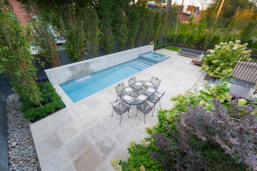 A "Quick Dip" - Custom Concrete Pool & Spa - Modern - Landscape ...