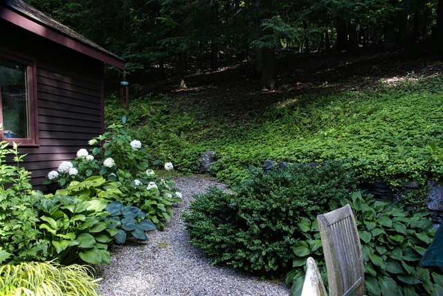 A Secluded Backyard Garden, Before + After - Rustic - Garden - New York ...