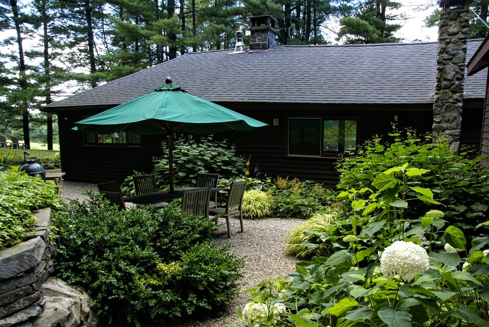 A Secluded Backyard Garden, Before + After - Rustic - Landscape - New ...