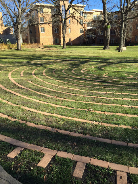 A side-view of the Carondelet Village Residence labyrinth ...