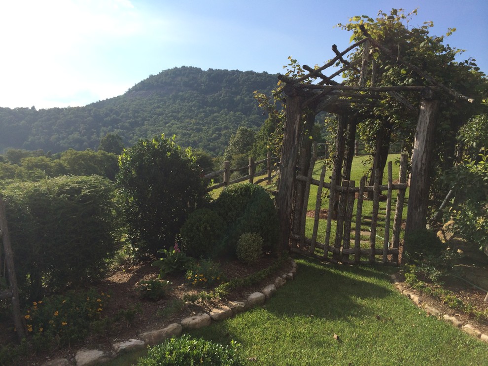 A Wooden Gate for a Hillside Rose Garden in North Carolina - Rustic ...