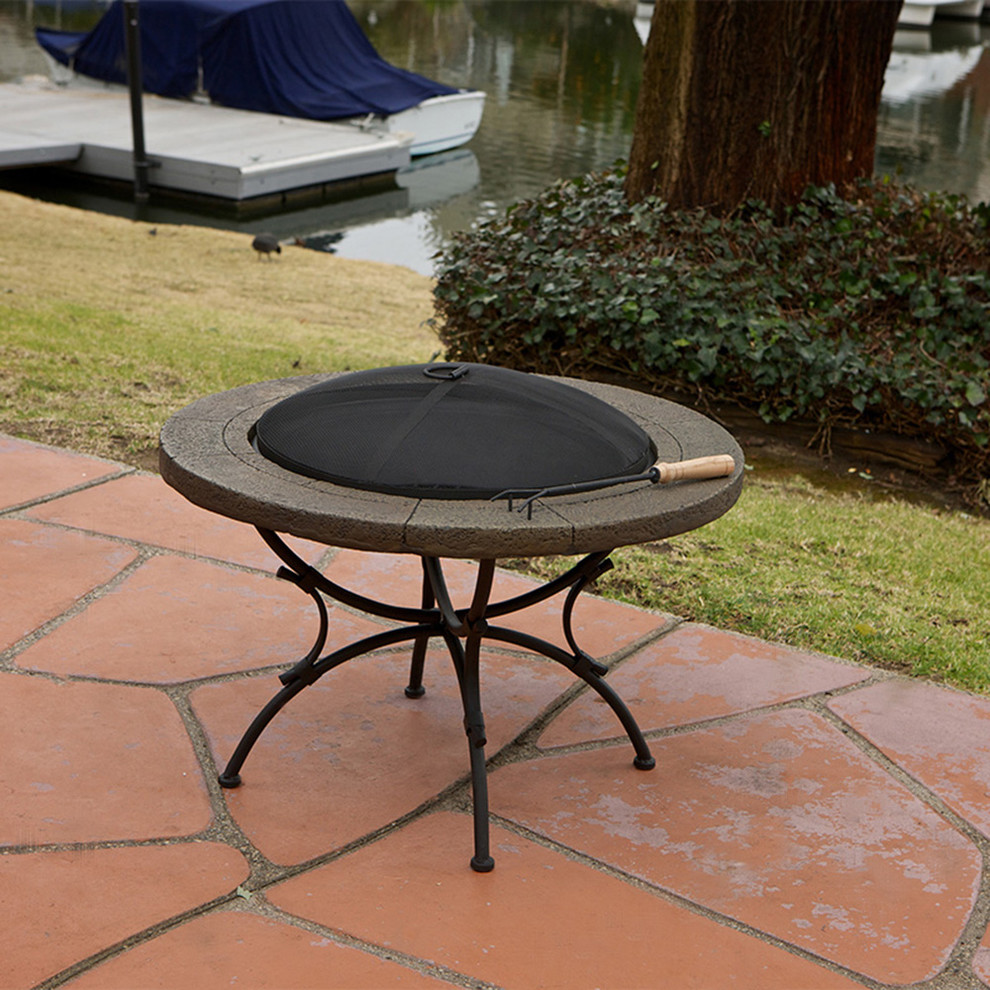 Adama Round Fire Pit - Contemporary - Landscape - Los Angeles - by ...