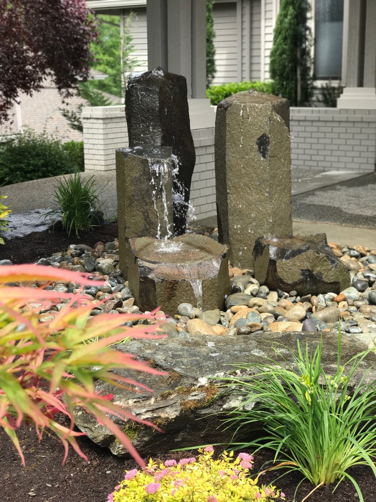 After Landscape Renovation: Front Bubbler - Landscape - Seattle - by ...