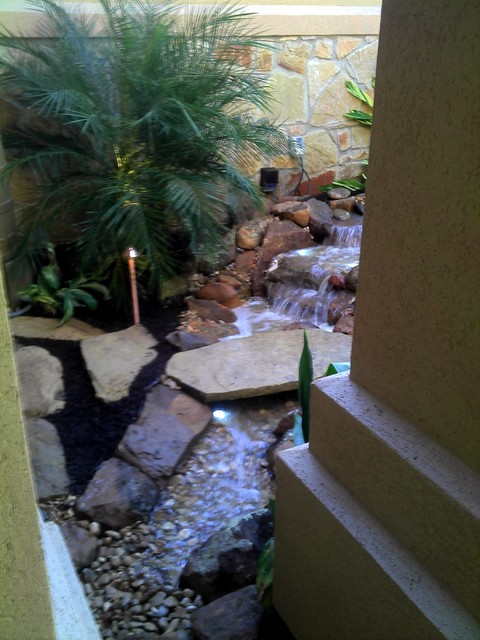 Alicia's Entryway Water Feature - Tropical - Garden - Austin - by Texas ...