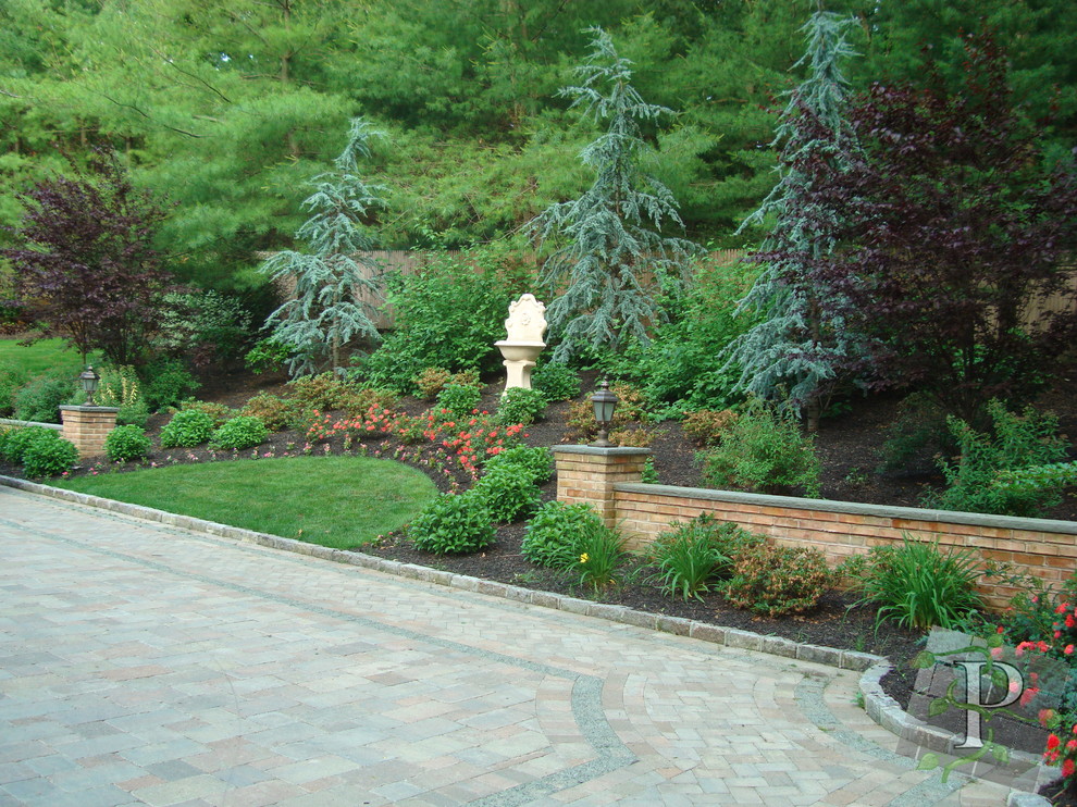 An elegant retaining wall - Traditional - Landscape - New York - by ...