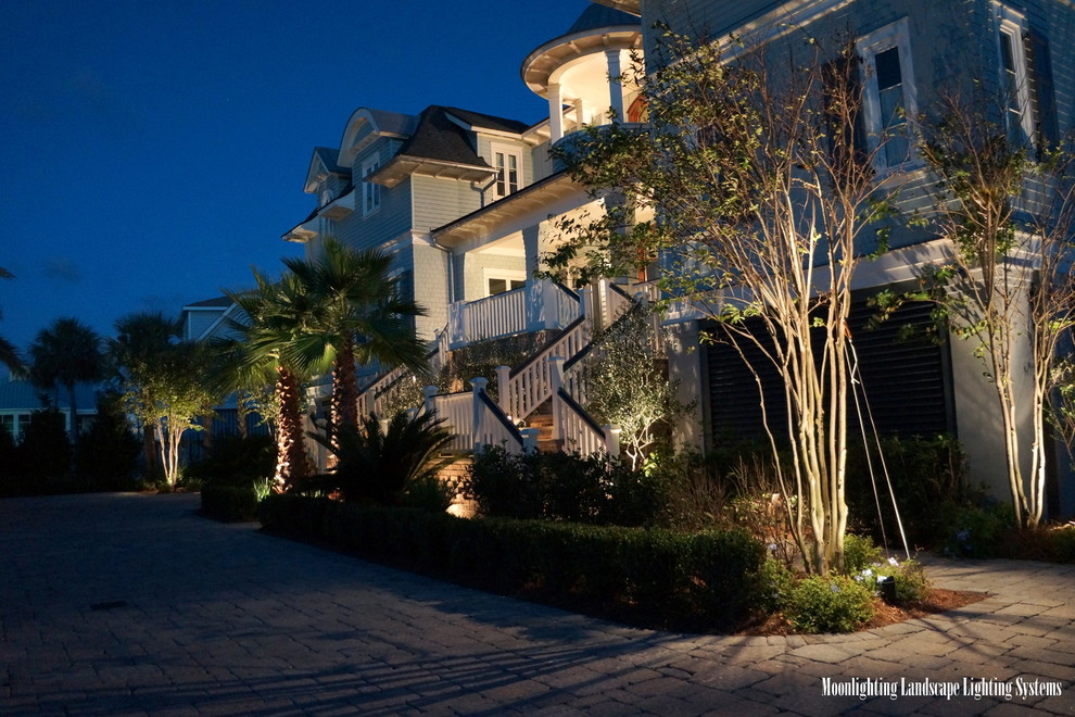An Oceanfront Oasis Under The Lights - Modern - Landscape - Charleston ...