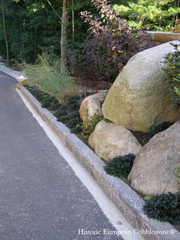 Antique reclaimed limestone curb imported from Europe - Traditional ...