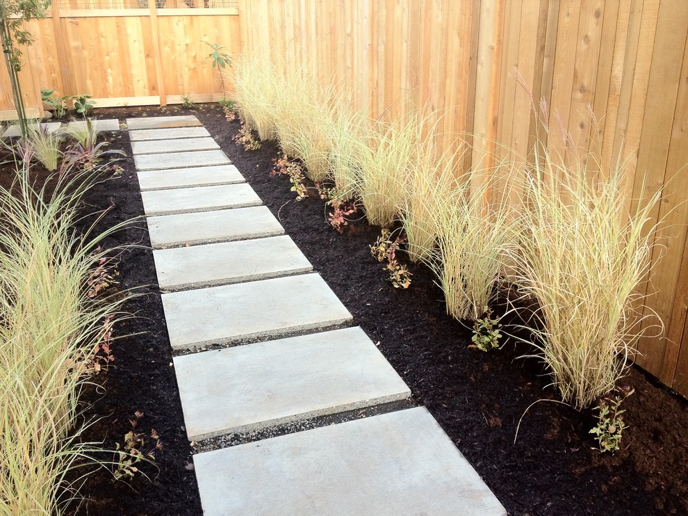 Architectural Paver Path, Custom Cedar Fence - Eclectic - Landscape ...