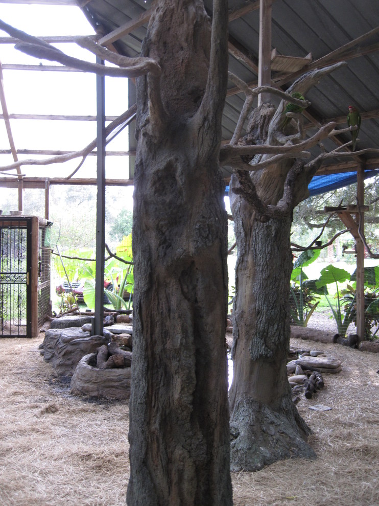 Artifical Dead Oak Trees in Private Bird Aviary - Traditional - Garden ...