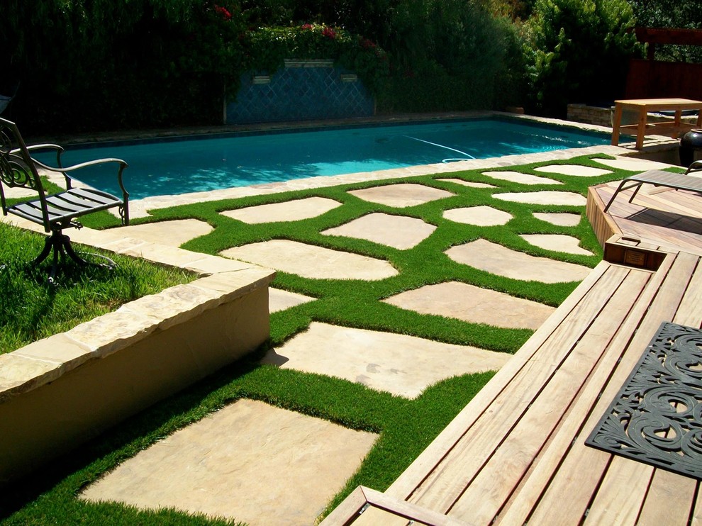 Artificial Grass Pool Installations - Traditional - Landscape - Other ...