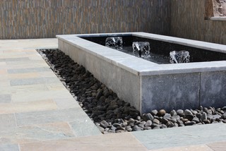 Atlantic Blue Marble Paver Fountain - Contemporary - Landscape - Orange ...