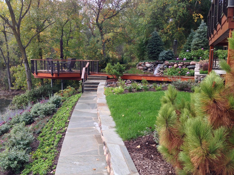 Back Deck and waterfall - Transitional - Landscape - Chicago - by JJ ...