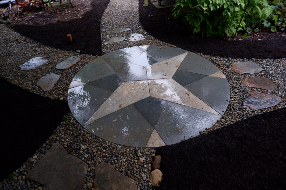 Back Patio/Walkways & Compass Detail - Eclectic - Garden - Philadelphia ...