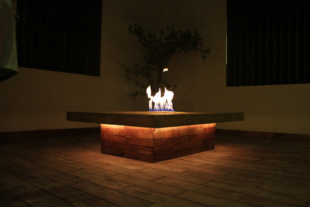 "BACK YARD & ROOF TOP" modern fire places - Modern - Landscape ...