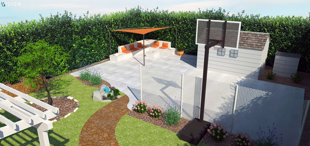 Backyard 3D Design | Sport Court - Modern - Landscape - San Francisco ...