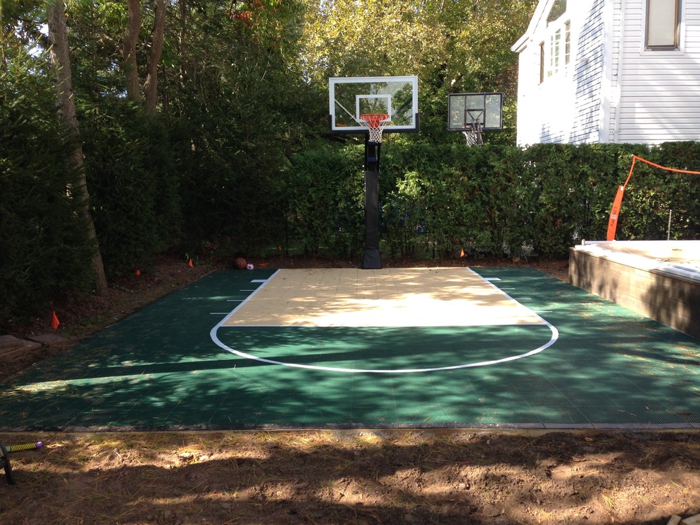 Backyard Basketball Court (Unfinished) - Modern - Landscape - New York ...