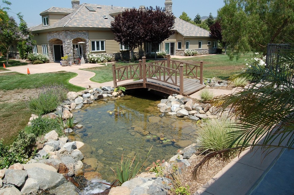 Backyard ecosystem ponds - Traditional - Garden - Orange County - by Terrascapes | Houzz IE