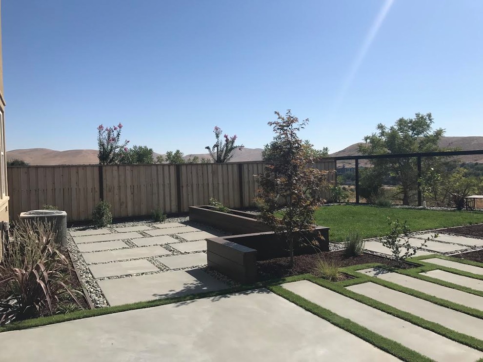 Backyard Landscaping- Concrete Pavers - Contemporary - Landscape - San Francisco - by DSTscaping ...