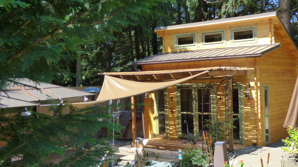 Backyard Remodel Cabin - Rustic - Landscape - Seattle - by Shambhala ...
