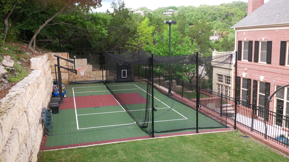 Backyard Sport Court Game Courts - Traditional - Landscape - Austin ...