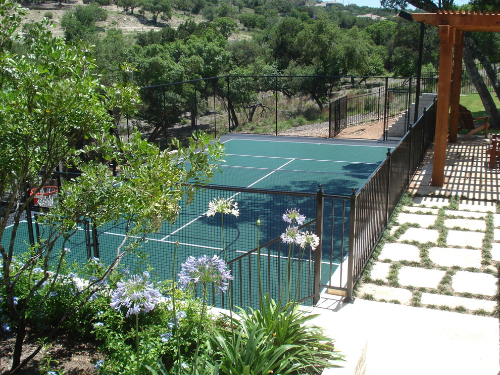 Backyard Sport Court Game Courts - Traditional - Landscape - Austin ...