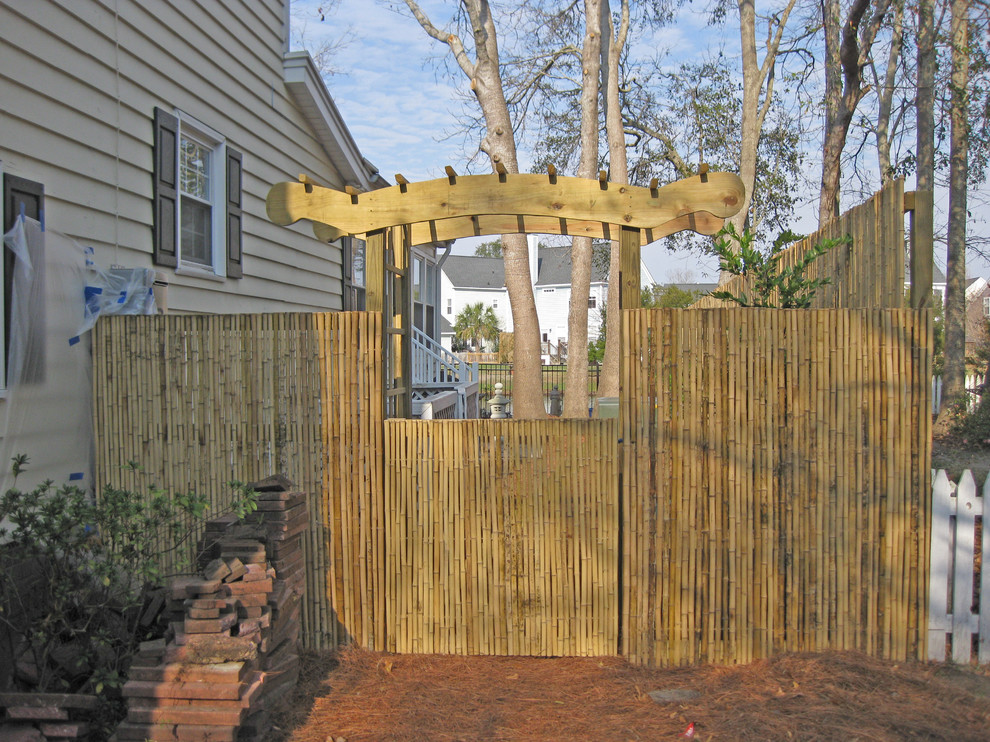 Bamboo Oriental Fence Arched Gateway - Asian - Garden - Charleston - by ...