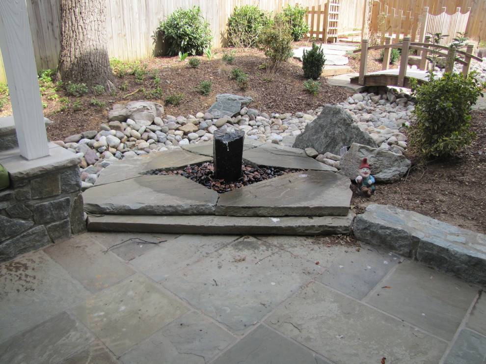 Basalt Column Bubbler - Traditional - Landscape - DC Metro - by Hughes ...