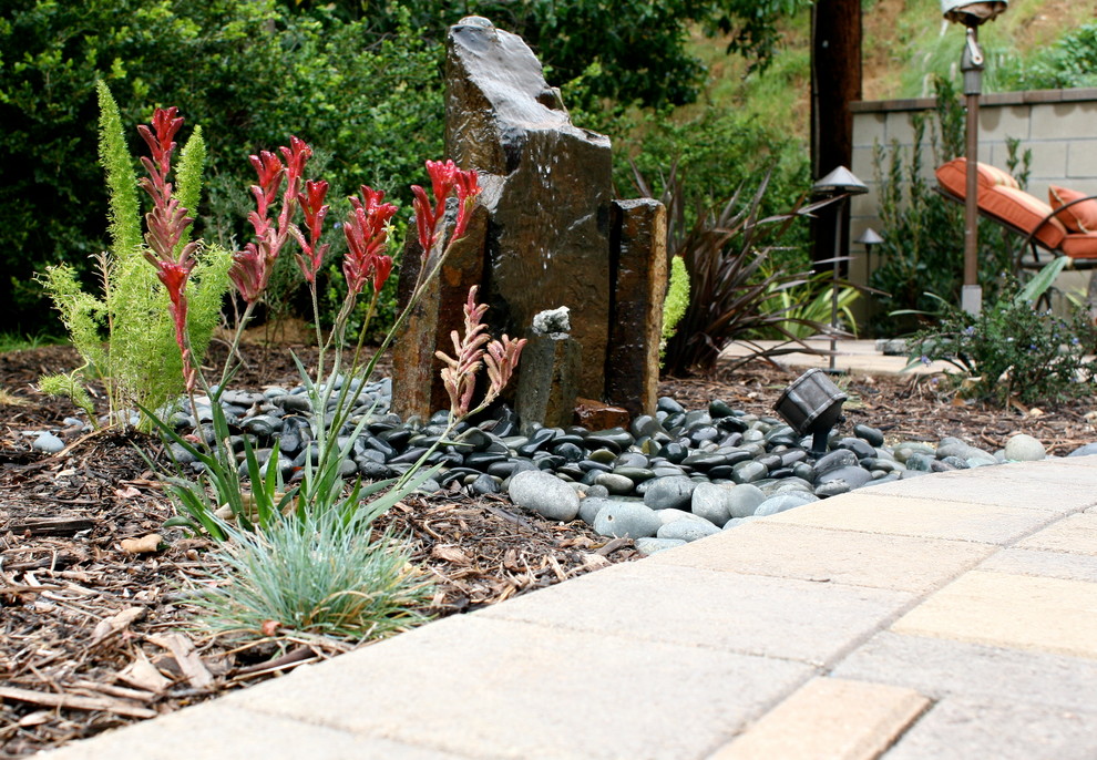 Basalt Columns & Fire Pit - Modern - Landscape - Los Angeles - by ...