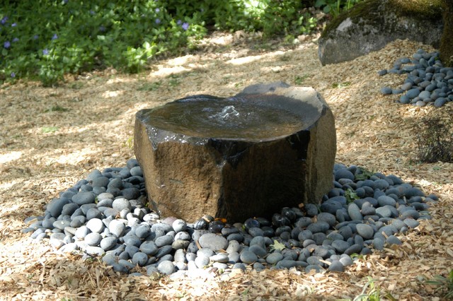 Basalt Natural Stone Fountain - Asian - Garden - San Francisco - by O ...