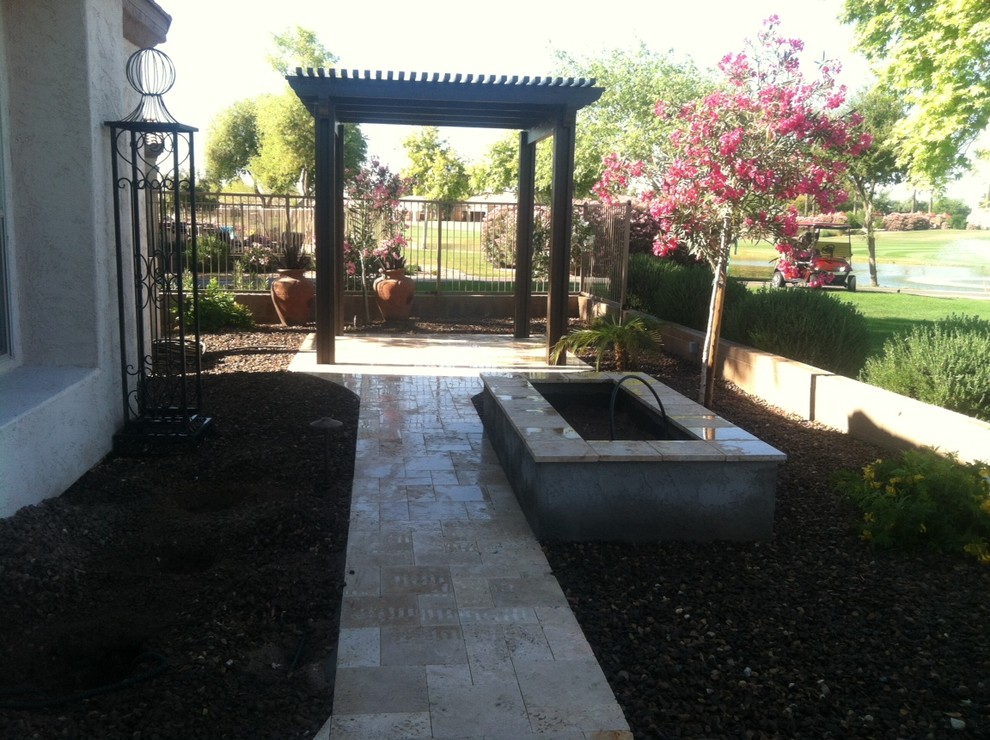 BBQ Backyard on the Golf Course - Contemporary - Landscape - Phoenix ...