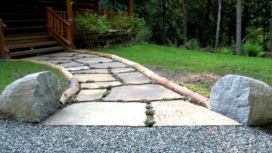 Bellingham, Wa- Dry Stone Landscape features - Rustic - Landscape ...