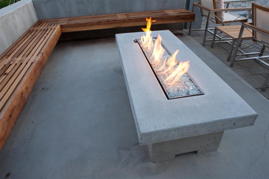 Bench Seating and Fire Table - Modern - Landscape - Salt Lake City - by ...