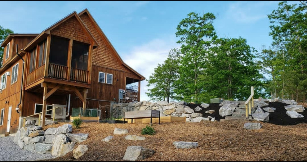 Blasted Ledge Retaining Wall - Landscape - Burlington - by Granite ...