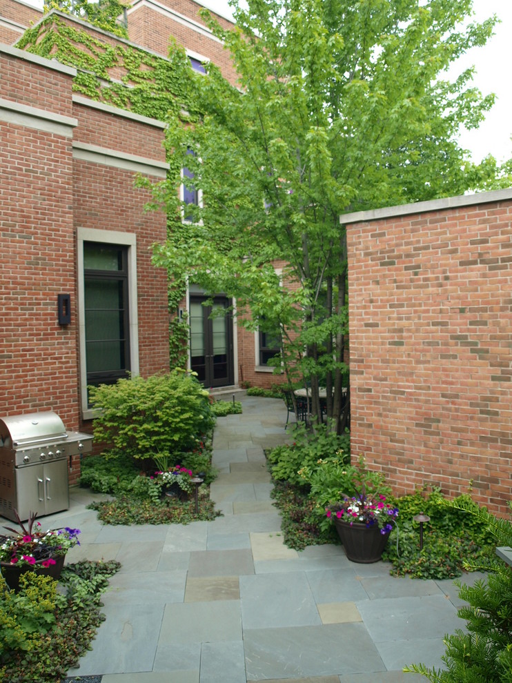 Bluestone Courtyard Patio - Contemporary - Landscape - Chicago - by ...