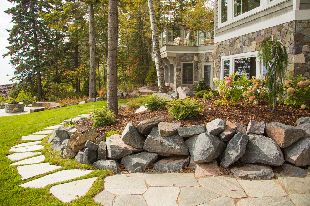 Bluestone Retaining Wall - Garden - Other - by Miller Creek Lawn ...