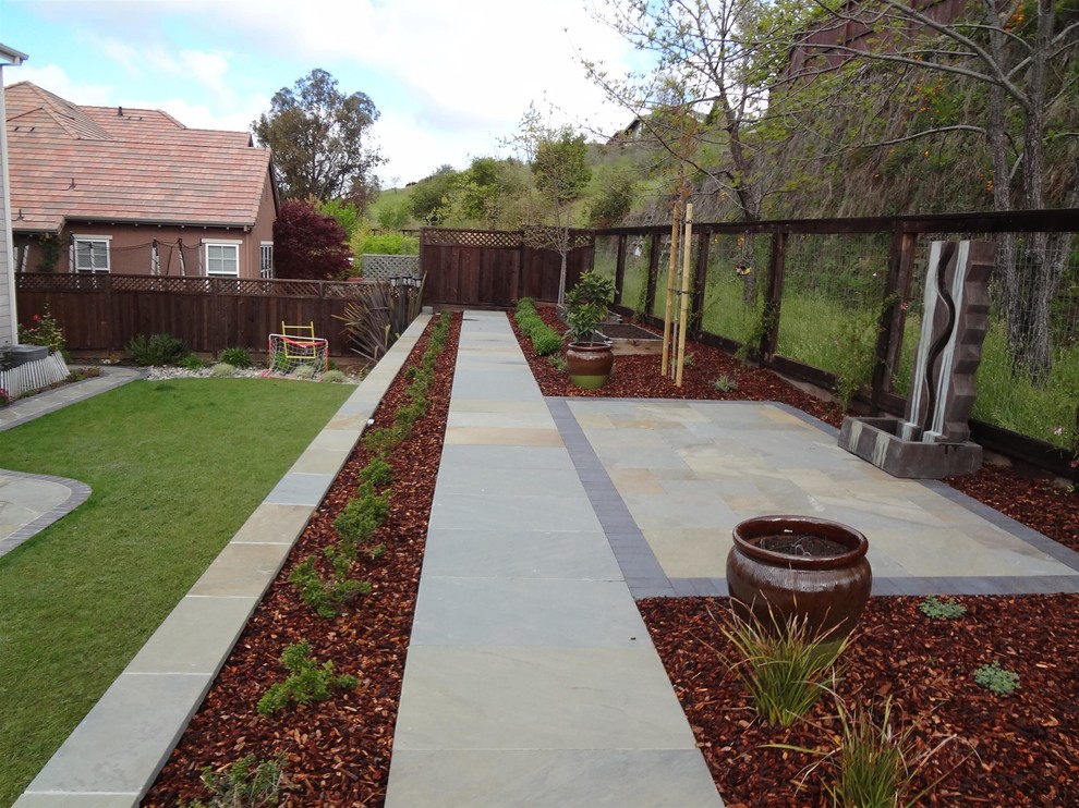 Bluestone Walkway and Patio - Contemporary - Landscape - San Francisco ...