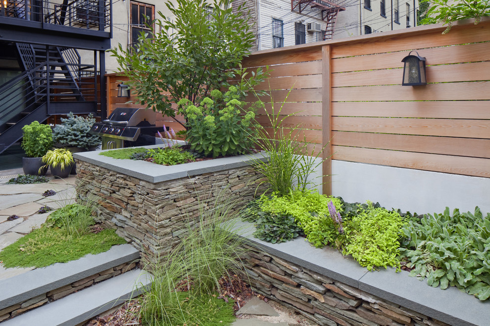 Boreum Hill Brownstone Garden - Contemporary - Landscape - New York ...