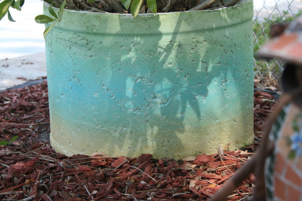 Bottomless concrete planters. - Tropical - Landscape - Tampa - by ...