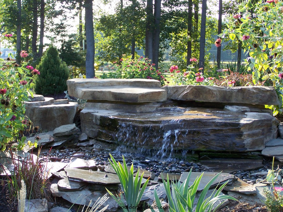 Boulder Fountains - Rustic - Landscape - Other - by Southern Grace LLC