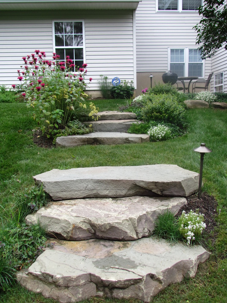 Boulder Ideas & Broken Blue Stone Path - Traditional - Landscape - New ...