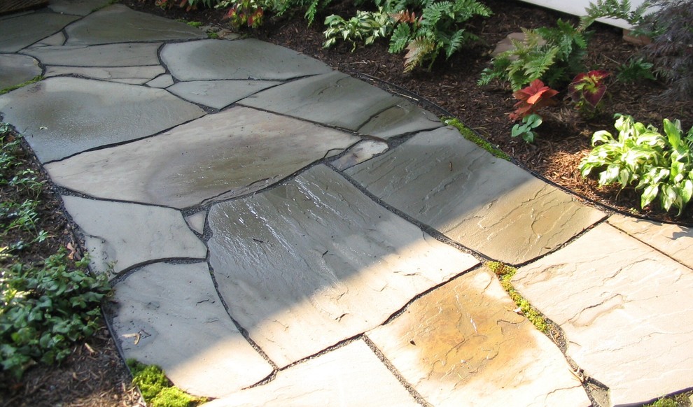 Boulder ideas & Broken Blue Stone Path - Traditional - Landscape ...